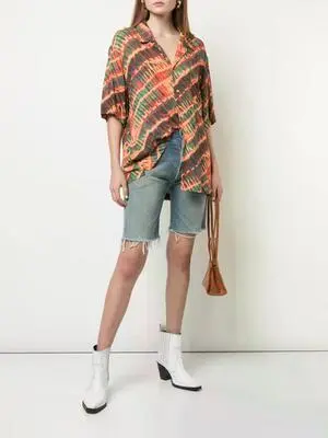 RE/DONE Knee Length Denim Shorts