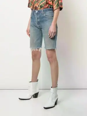 RE/DONE Knee Length Denim Shorts