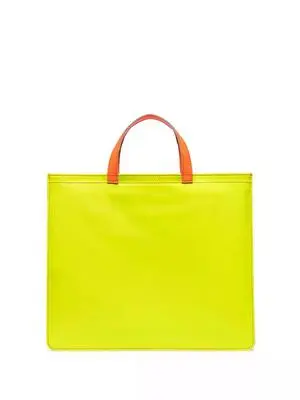 Comme Des Garçons Colour-block Leather Tote Bag - Pink