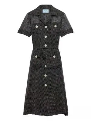 Prada Polka-dot Shirt Dress