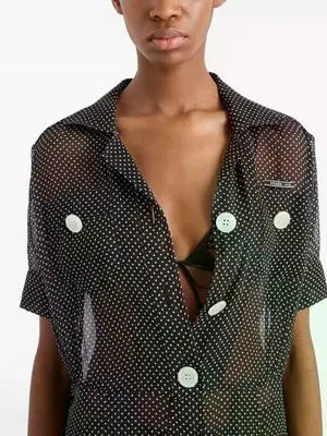 Prada Polka-dot Shirt Dress