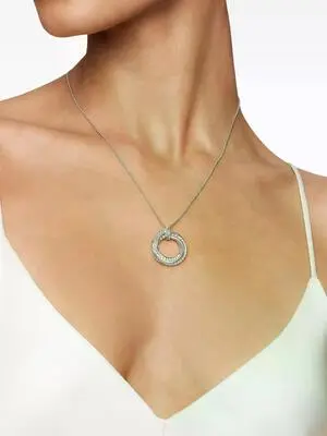 David Yurman Sterling Pavé Diamond Pendant Necklace