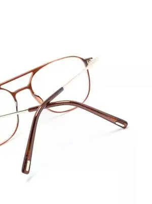 TOM FORD Tortoiseshell Pilot Frame Glasses