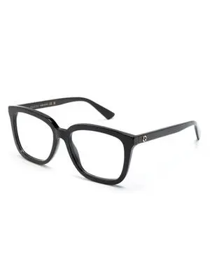 Gucci Logo-plaque Square-frame Glasses