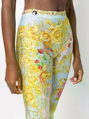 Philipp Plein Baroque-print High-waisted Leggings