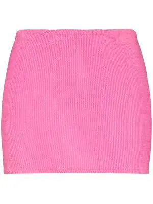 Hunza G Crinkled Mini Skirt - Pink