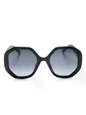 Marc Jacobs Embossed-logo Round-frame Sunglasses