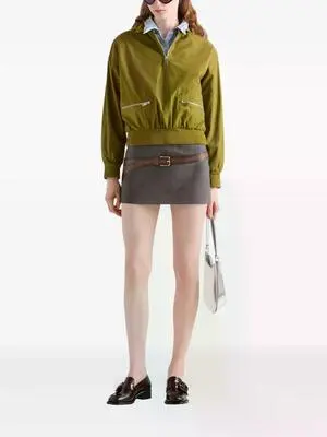 Prada 3d Printed Belted Mini Skirt