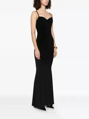 Norma Kamali Underwire-cup Fishtail Gown - Black