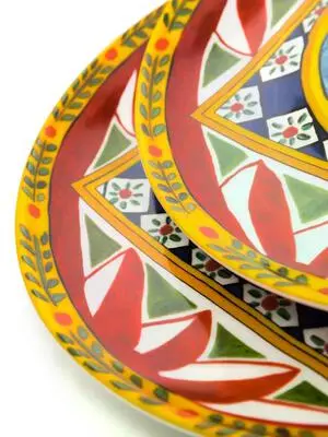 Dolce & Gabbana Graphic-print Dinner Plates - Red