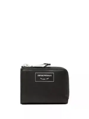 Emporio Armani Zip-around Small Wallet - Black