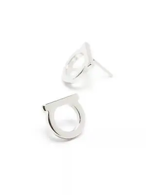 FERRAGAMO Gancini Stud Earrings - Metallic