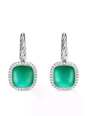 David Yurman Sterling Albion Diamond Drop Earrings - Silver