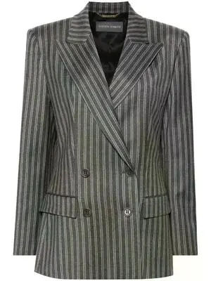 Alberta Ferretti Flannel Double-breasted Blazer