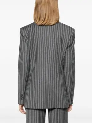 Alberta Ferretti Flannel Double-breasted Blazer