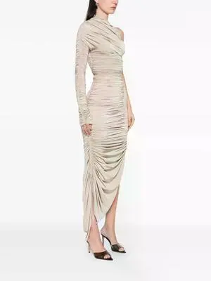 MUGLER Asymmetrical Maxi Dress