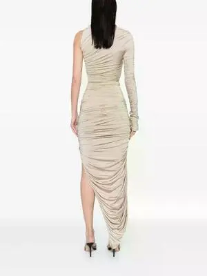 MUGLER Asymmetrical Maxi Dress