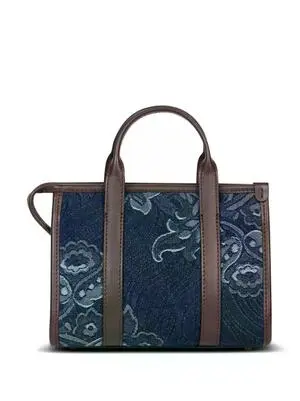Etro Floral-jacquard Denim Tote Bag