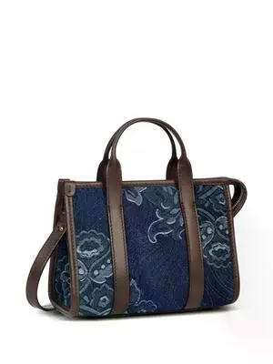 Etro Floral-jacquard Denim Tote Bag