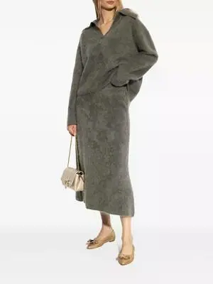 LISA YANG Asta Midi Skirt - Grey