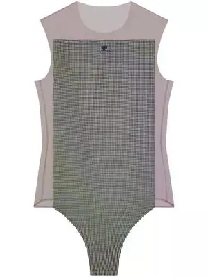COURREGES Illusion Houndstooth Bodysuit