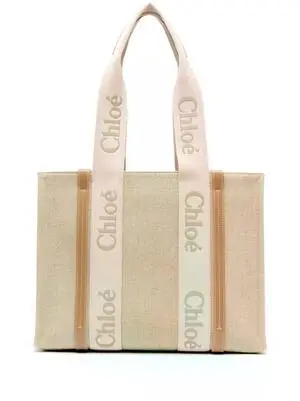 Chloé Medium Woody Tote Bag - Neutrals