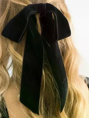JENNIFER BEHR Velvet Headpiece With Bow Detail