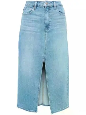 Paige Angela Denim Midi Skirt