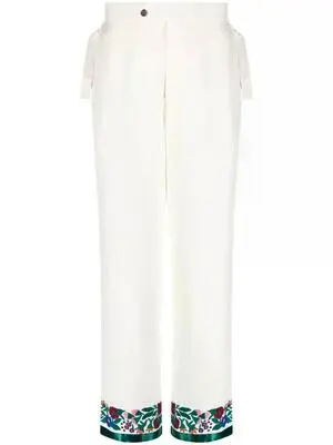 BODE Embroidered-hem Trousers
