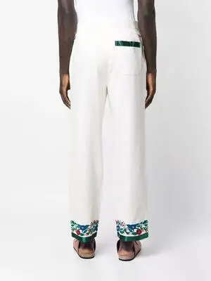 BODE Embroidered-hem Trousers