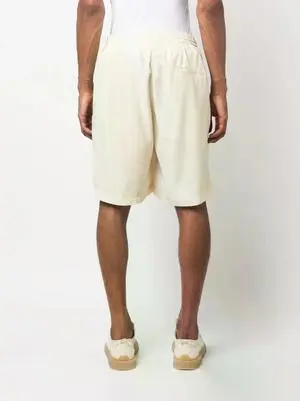 BONSAI Elasticated-waistband Wool Bermuda Shorts - Neutrals