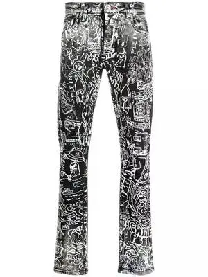 Philipp Plein All-over Graphic-print Jeans