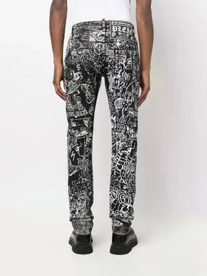 Philipp Plein All-over Graphic-print Jeans