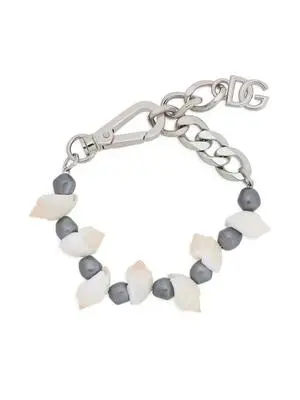 Dolce & Gabbana Beaded Shell Bracelet - Silver