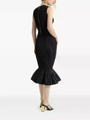 PATOU Smocked Midi Dress