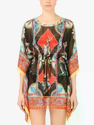 Dolce & Gabbana Carretto-print Chiffon Kaftan