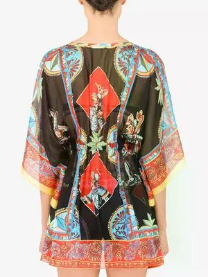 Dolce & Gabbana Carretto-print Chiffon Kaftan