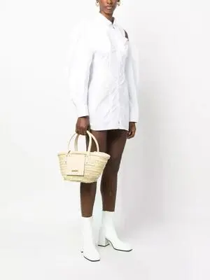 Jacquemus Soli Tote Raffia Bag - Neutrals
