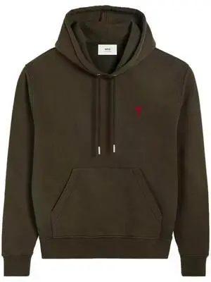 AMI Paris De Coeur-embroidered Hoodie