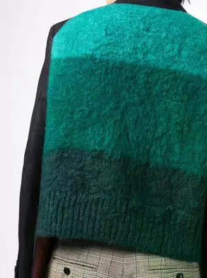 Kolor Single-breasted Blazer With Knitted Back