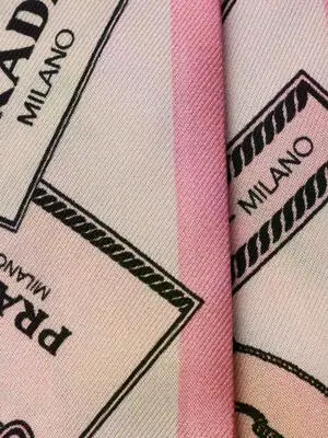 Prada Printed Twill Scarf - Pink