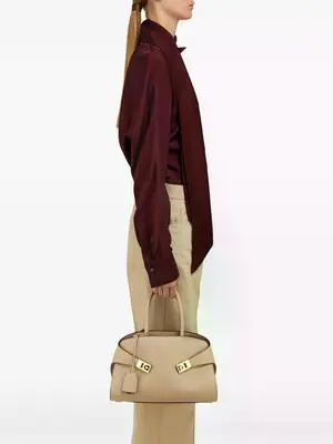 FERRAGAMO Medium Hammered Calfskin Tote Bag