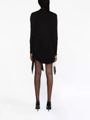 Saint Laurent High-neck Draped Minidress