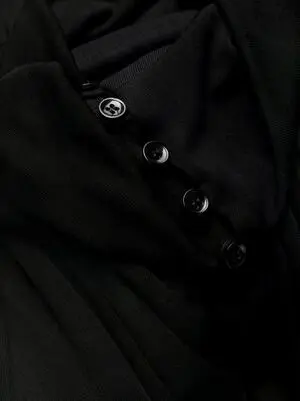 Saint Laurent High-neck Draped Minidress