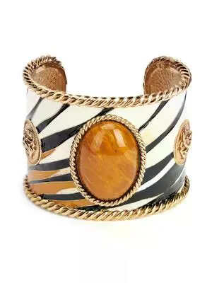 Roberto Cavalli Enameled Metal Bracelet - Black
