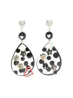 AMIR SLAMA Enamelled Polka-dot Pattern Earrings