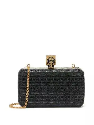 Roberto Cavalli Tiger Beaded Box Clutch Bag