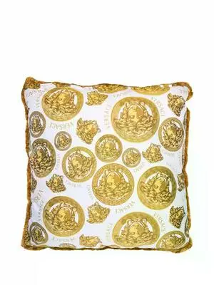 Versace Medusa-head Print Square Cushion
