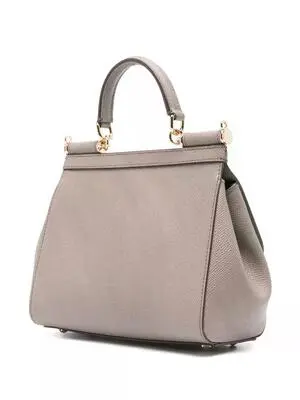 Dolce & Gabbana Small Sicily Leather Tote Bag - Brown