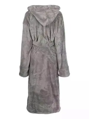 SOHO HOME House Logo-embroidered Robe - Grey